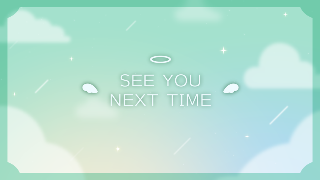 SEE YOU NEXT TIME!な終了画面全10種 | AOmaterial:フリー素材配布サイト