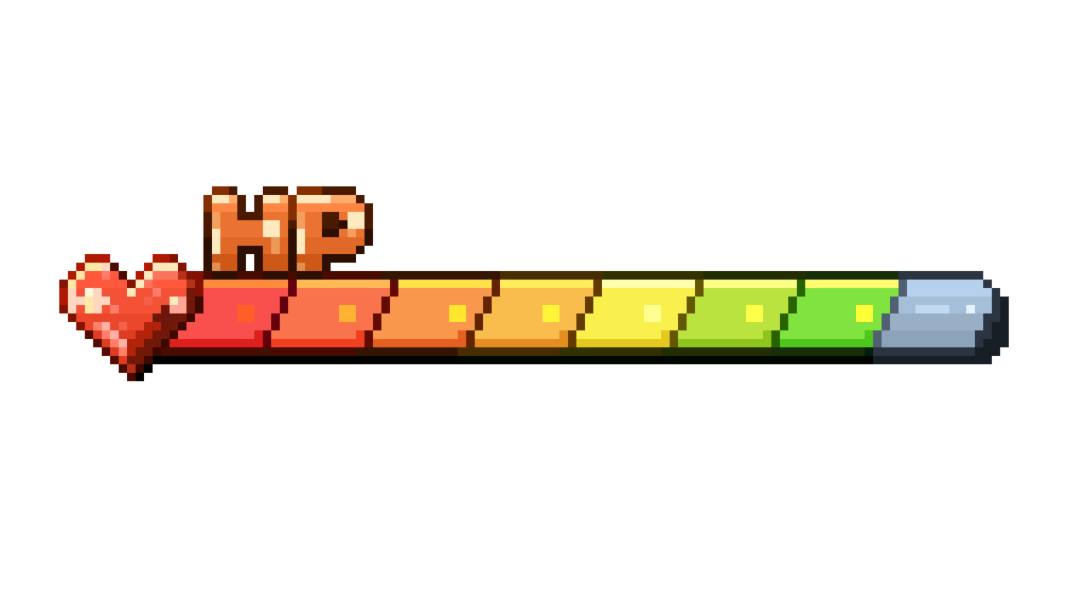 ドット絵HPバー全9種 | AOmaterial:フリー素材配布サイト